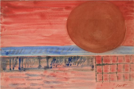 Bruno Saetti | Sole rosso | MutualArt