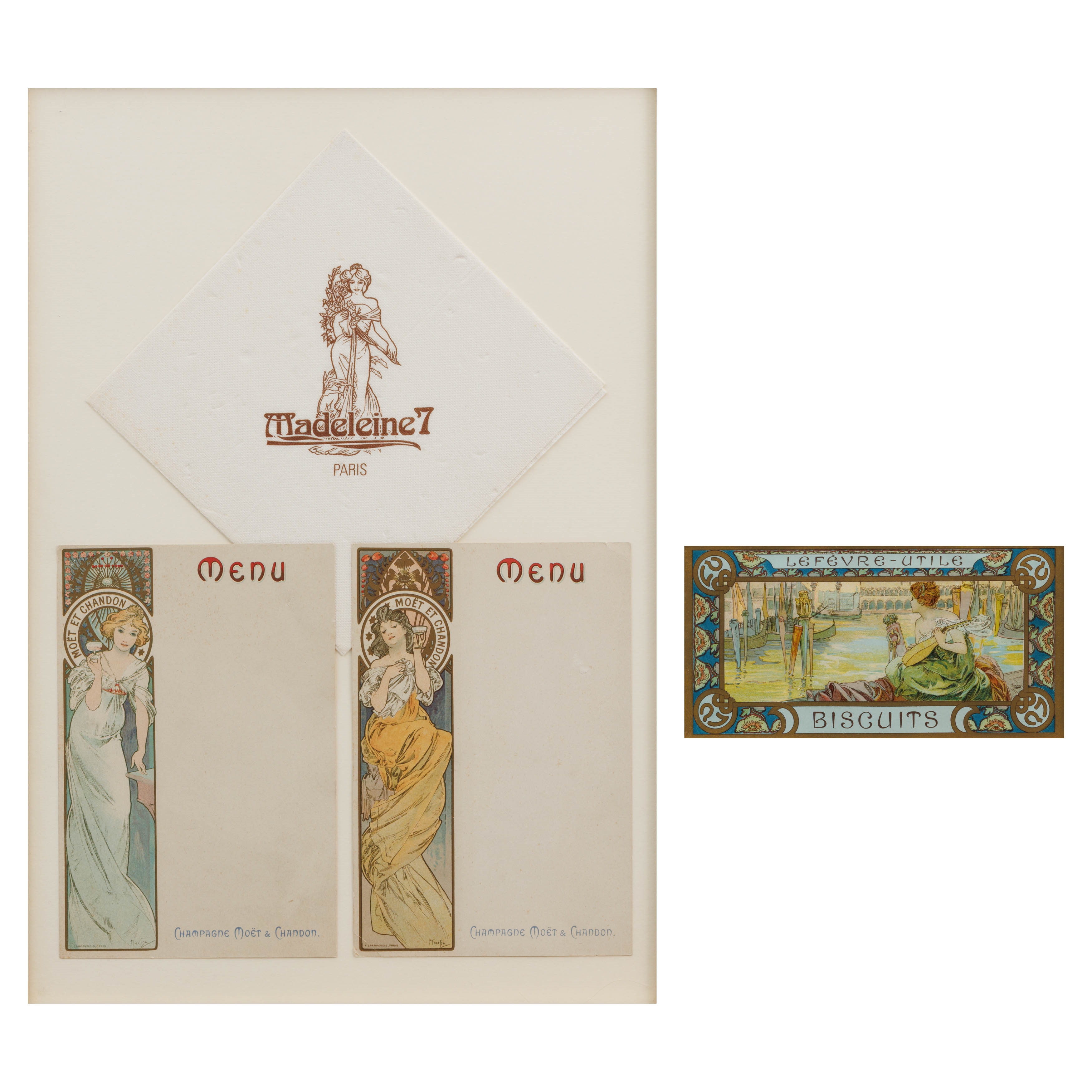 Alphonse Mucha | Champagne Moët & Chandon. Menu | MutualArt
