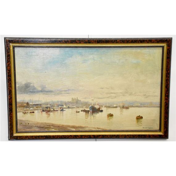 Kenneth Denton | Harbour Scene | MutualArt