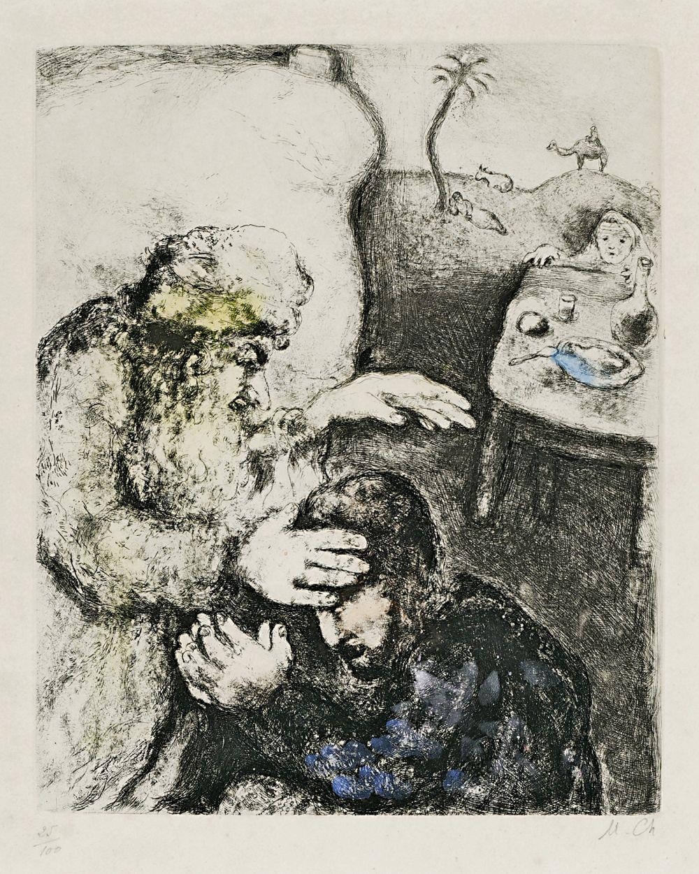 Marc Chagall | Jacob wird von Isaac gesegnet | MutualArt