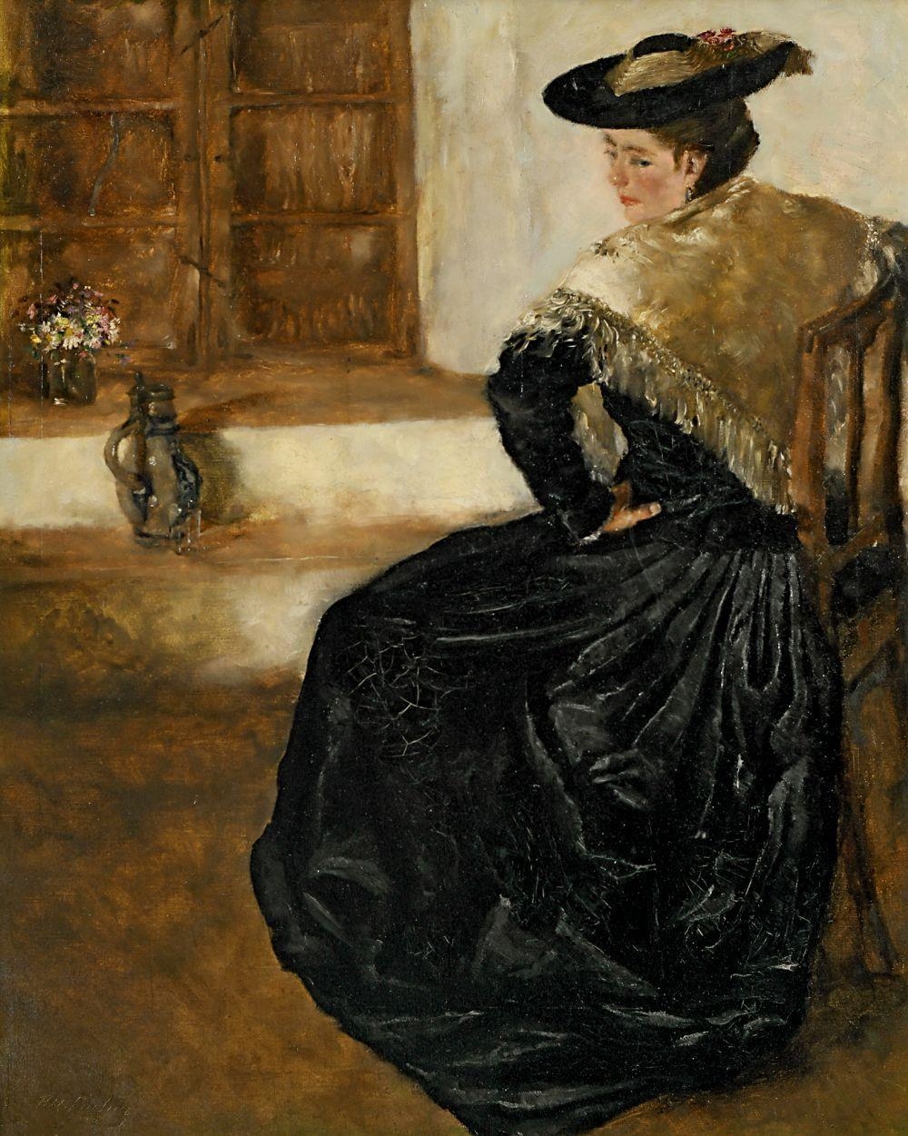 Paul Mathias Padua | Trachtenmädchen in der Bauernstube | MutualArt