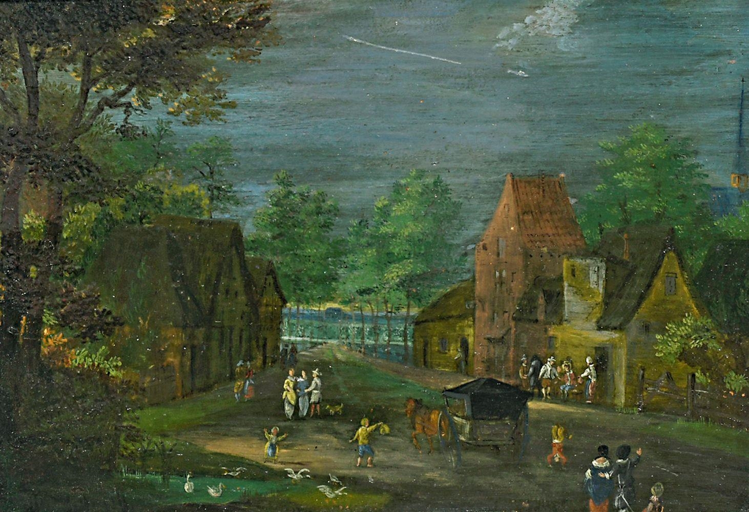 Pieter Gysels | Scène de village animé | MutualArt