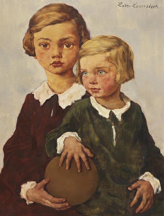 Lotte Laserstein | Porträt Katharina und Anne-Marie Riedl (Circa 1932) | MutualArt