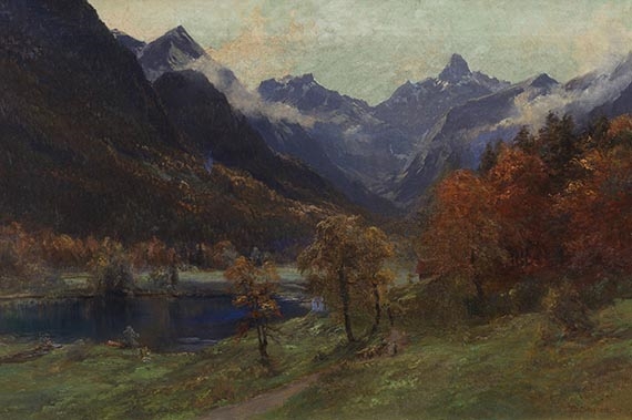 Edward Theodore Compton | A high mountains landscape (1916) | MutualArt