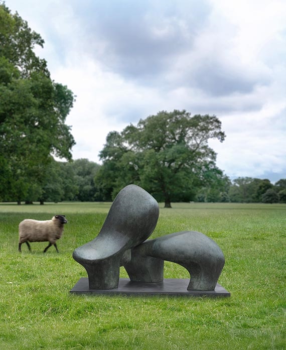 Henry Moore | Working Model for Sheep Piece (1971) | MutualArt