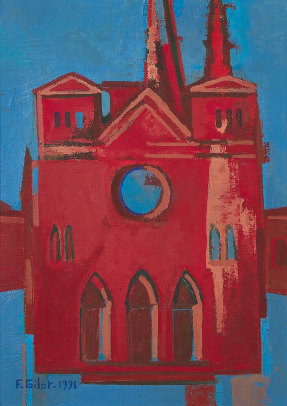 Françoise Gilot | Still Life with Flowers on a Red Table | MutualArt