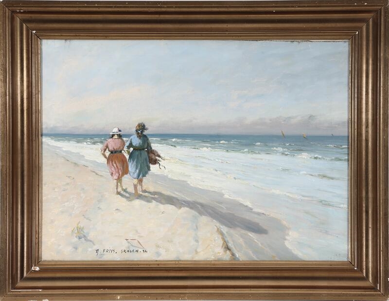 Mark Osman Curtis | Two women on Skagen Beach (1879) | MutualArt