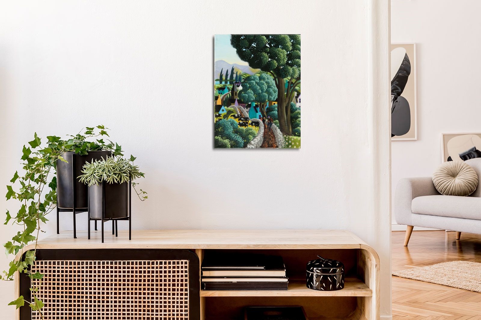 George Callaghan | A CHAT BY THE STONE WALL | MutualArt