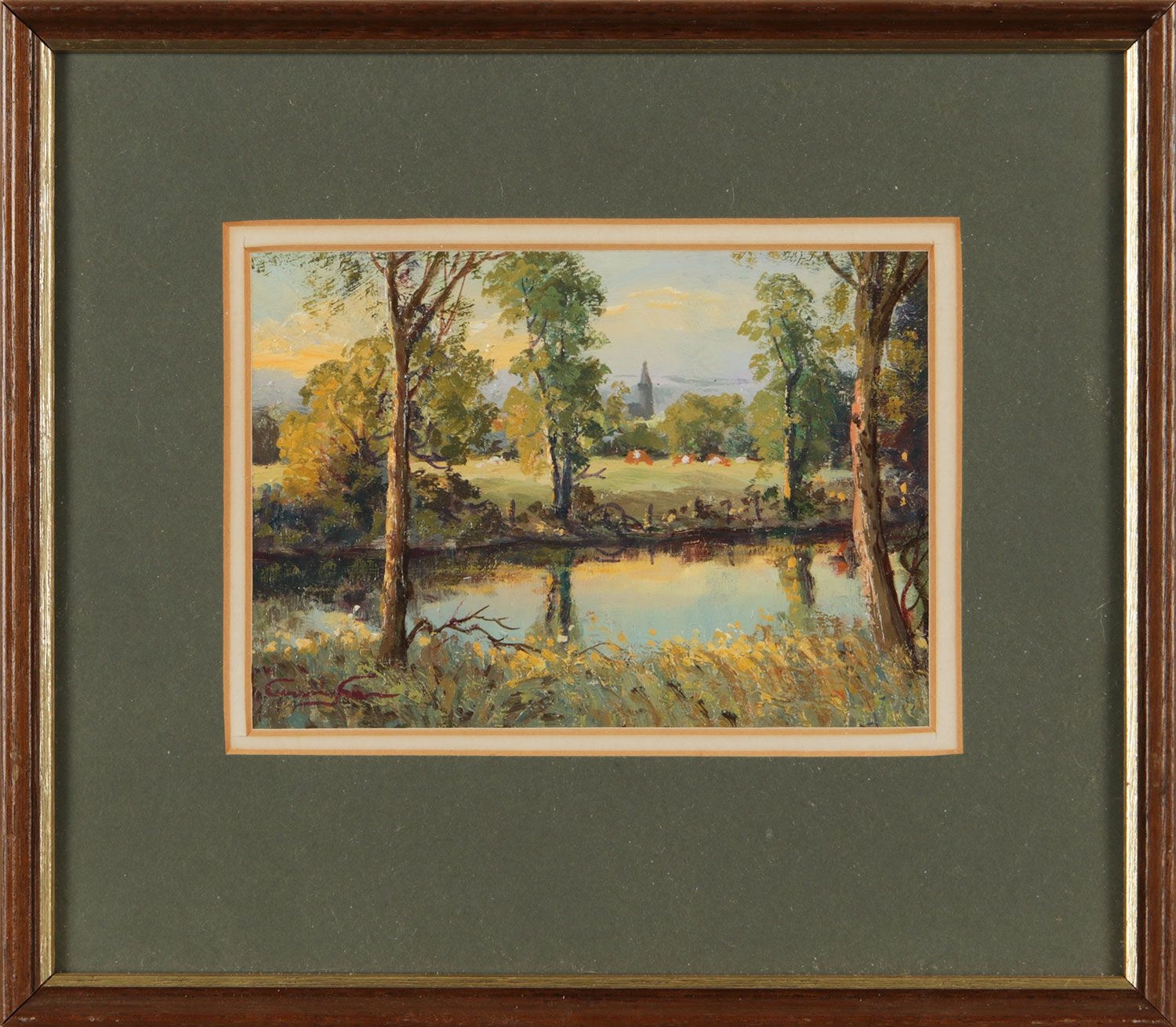 William Cunningham | TREES BY A RIVER | MutualArt