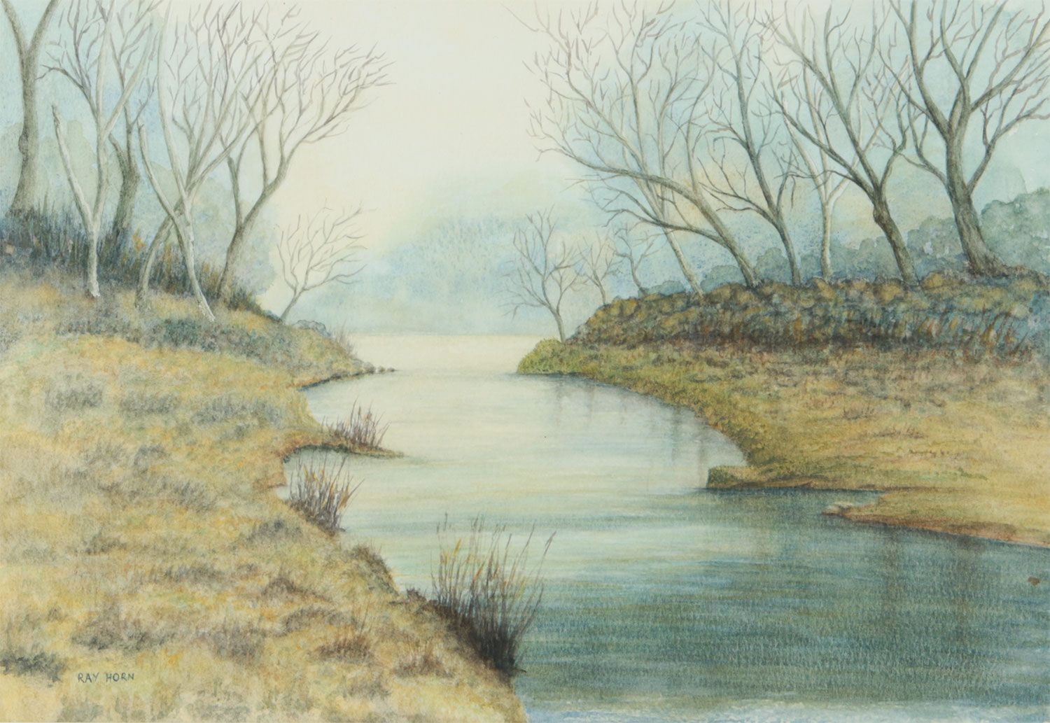 Ray Horne | AUTUMN TREES BY THE RIVER | MutualArt