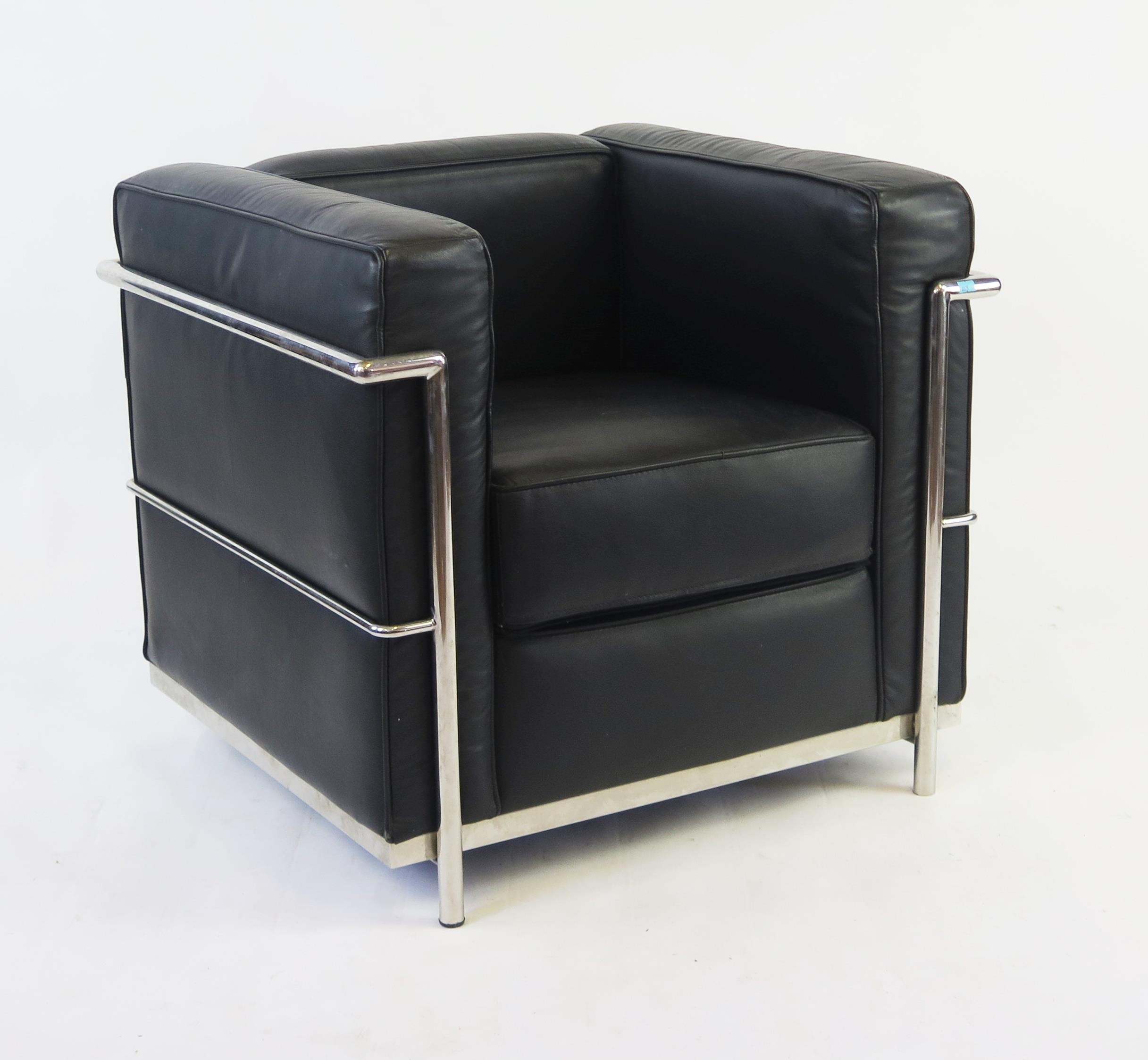 Le Corbusier | A Le Corbusier LC2 style armchair with tubular chrome ...