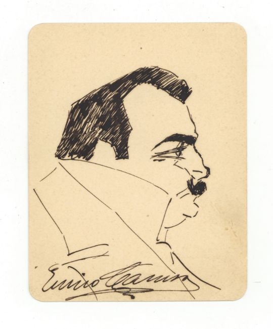 Enrico Caruso | self-portrait sketch by Caruso | MutualArt