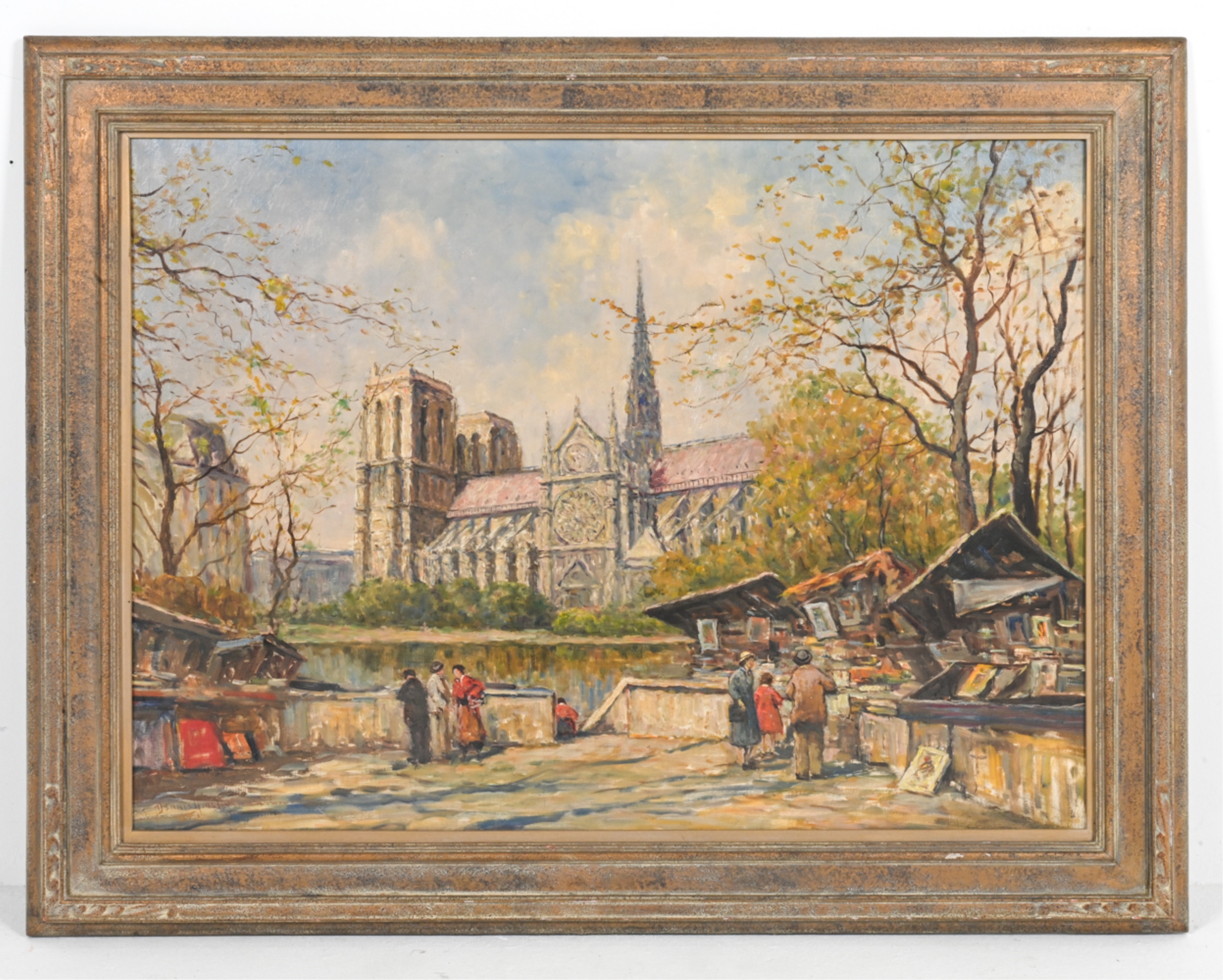 Dennis Ainsley | DENNIS AINSLEY, (1880-1952) O/C PARISIAN SCENE | MutualArt
