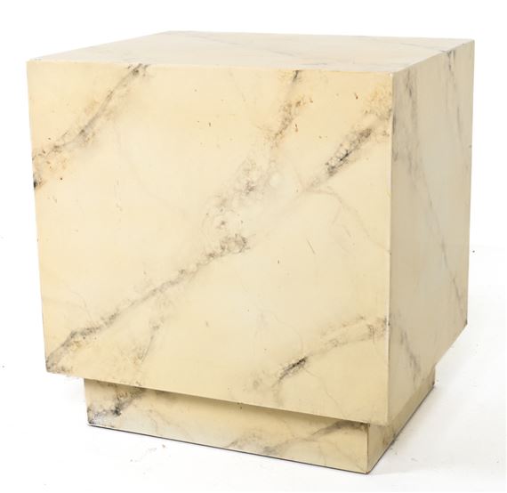 Willy Rizzo | MANNER OF WILLY RIZZO FAUX MARBLE CUBE TABLE (Circa 1980 ...