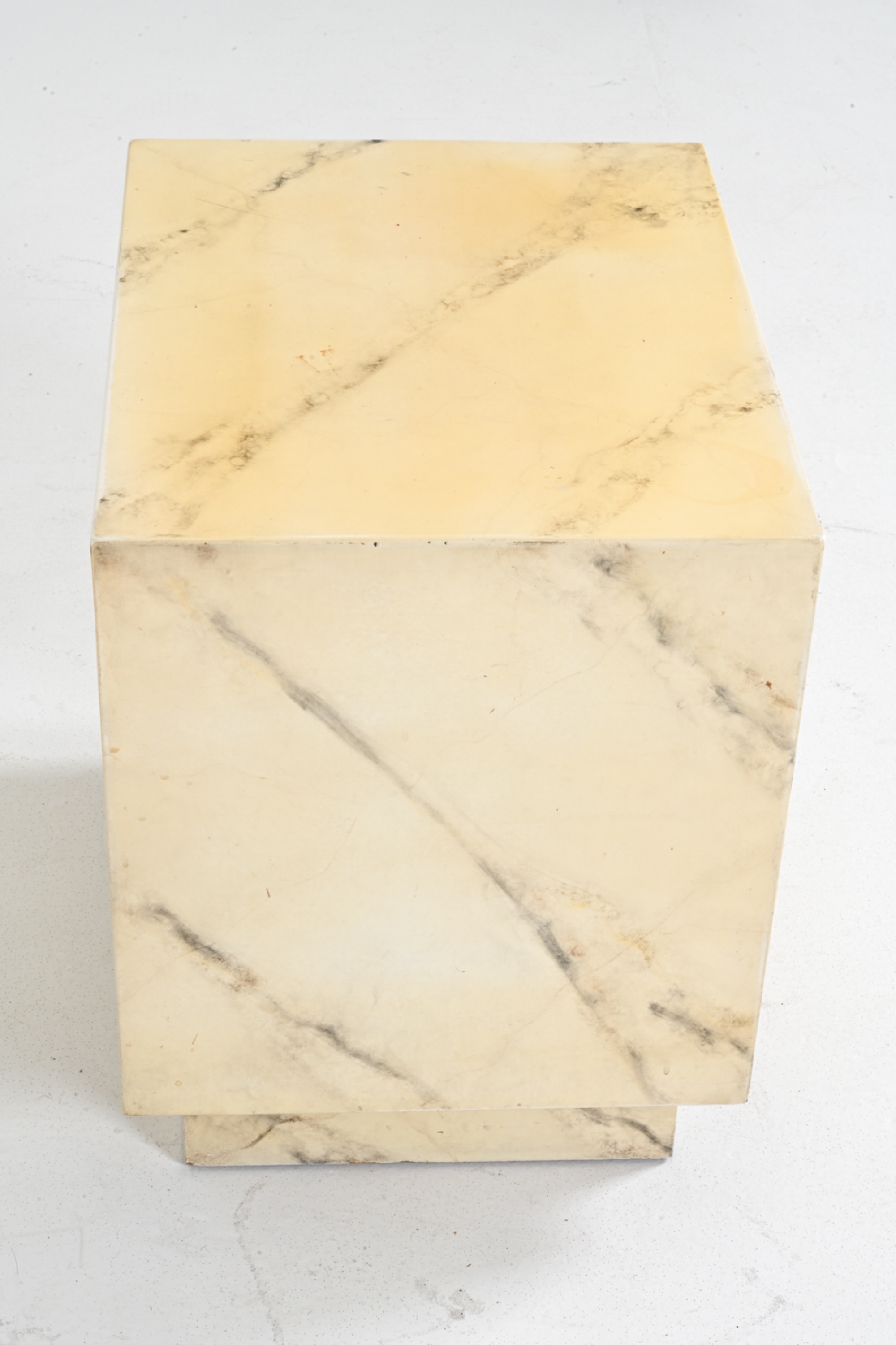 Willy Rizzo | MANNER OF WILLY RIZZO FAUX MARBLE CUBE TABLE (Circa 1980 ...