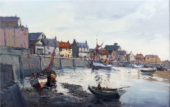 Jack Cox | Jack Cox – Harbour at Wells-next-the-Sea (20th Century ...