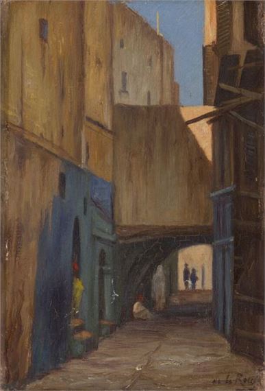 Alfred de La Rocca | Alfred de LA ROCCA (1855-1918) Alley in Algiers ...