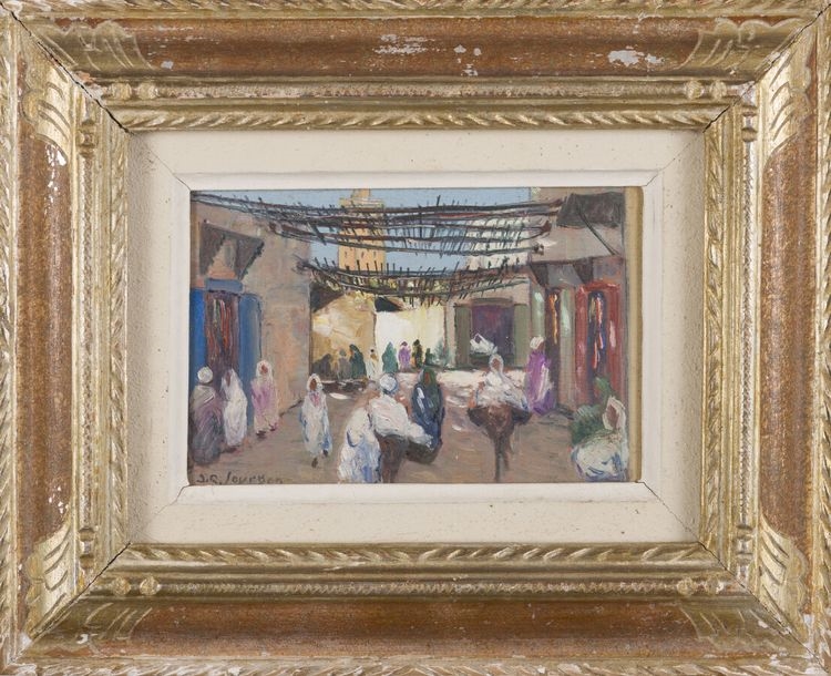 Jean-roger Sourgen | Jean-Roger SOURGEN (1883-1978) Souk in Marrakech ...
