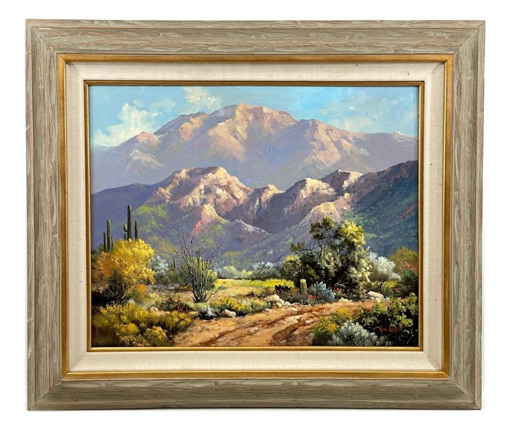 Jim Lewis | JIM LEWIS DESERT IN BLOOM OIL ON CANVAS (1667) | MutualArt