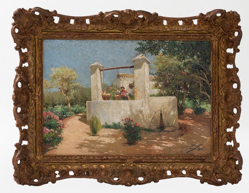 Manuel García Rodríguez | ON A SEVILLIAN PATIO (1890) | MutualArt