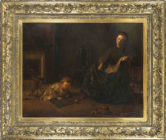 Felix-François Genaille | Mère et ses enfants (1872) | MutualArt