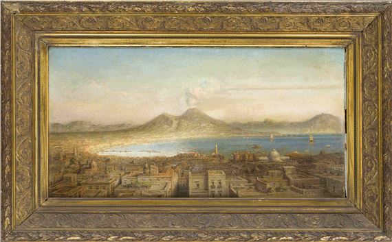 Maximilian Albert Hauschild | Blick über Neapel mit dem Vesuv im ...