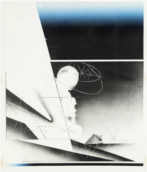 Saulius Valius | Komposition mit Astronaut (1986) | MutualArt