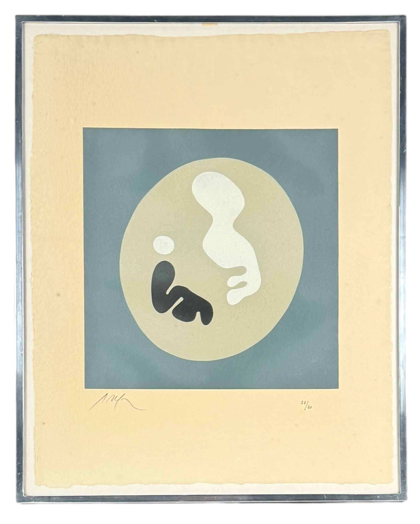 Jean Arp | Jean Arp Le Soleil RecerclÃ© Color Woodcut 1966 | MutualArt