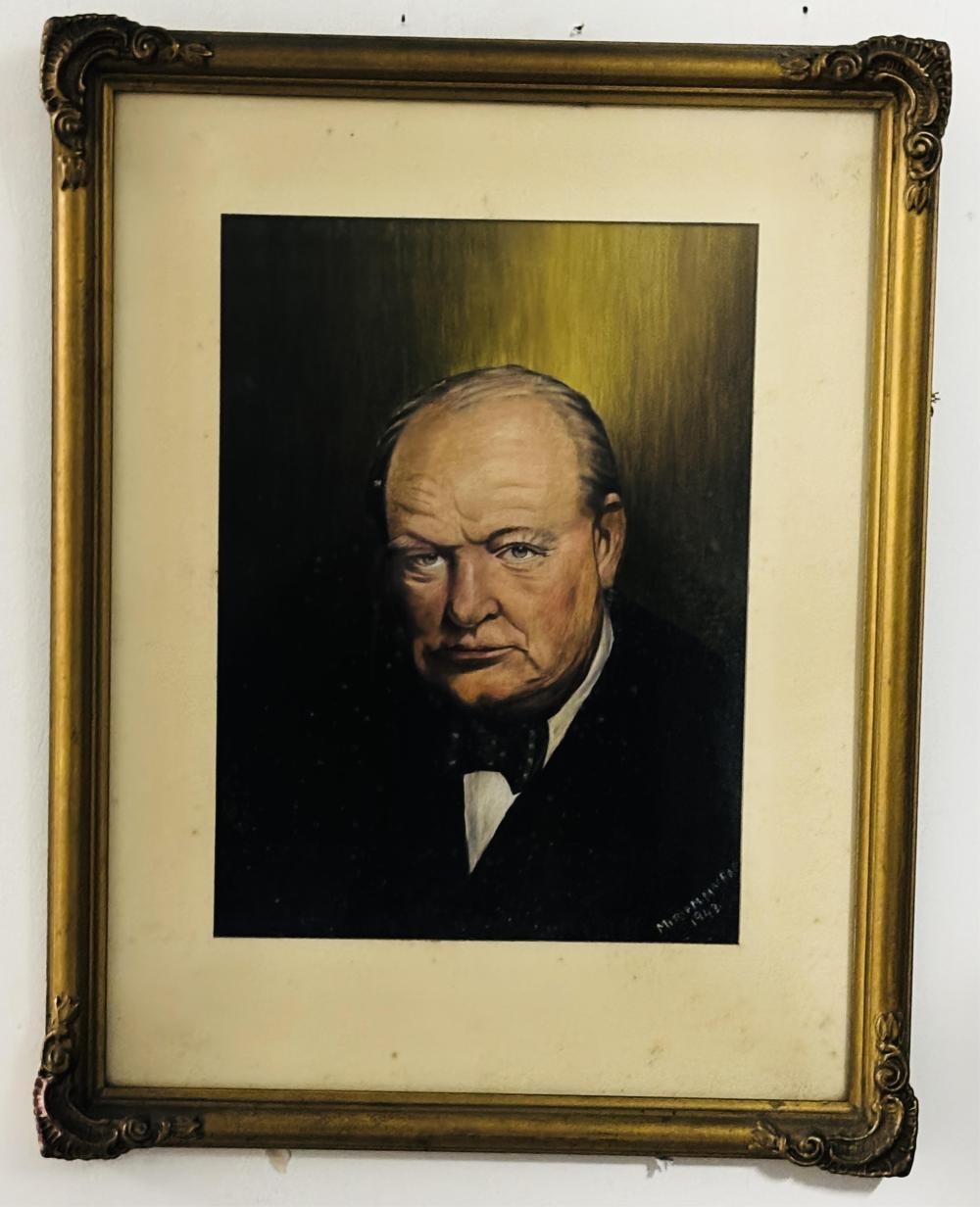 Sir Winston Churchill | Original Miriam Mcrae Winston Churchill Oil on ...