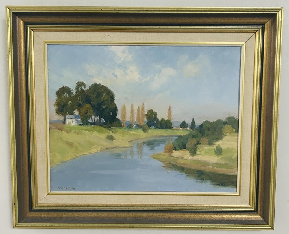 Henry Hanke | Original Henry Hanke Bend In The River Windsor Oil On ...