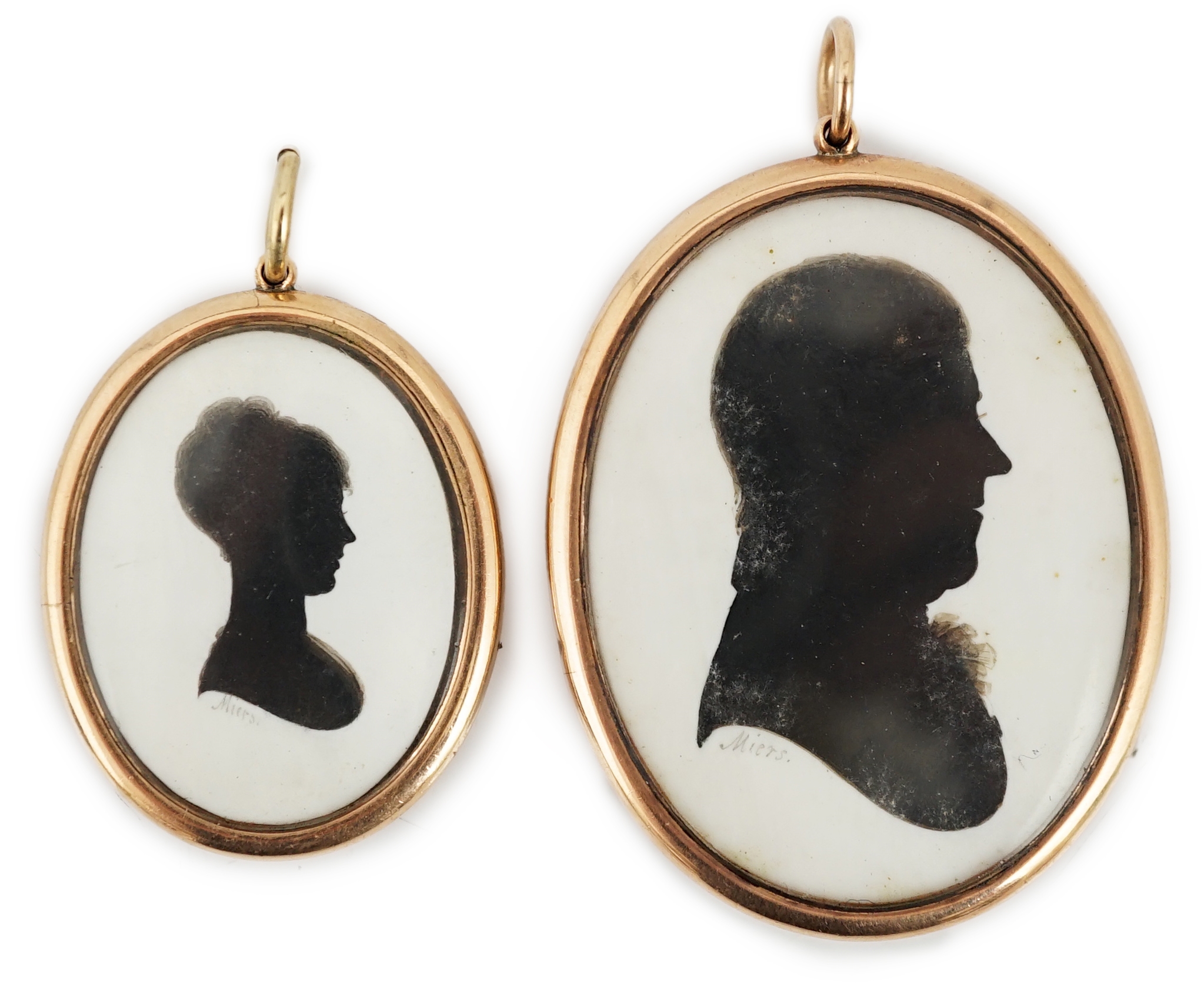 John Miers | John Miers (1756-1821) Silhouettes of a lady and ...
