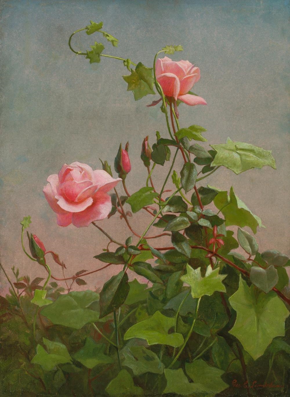 George Cochran Lambdin | Pink Roses | MutualArt