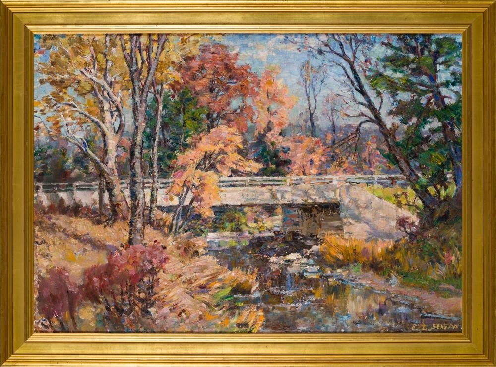 Frederick Lester Sexton | Bridge in Autumn | MutualArt