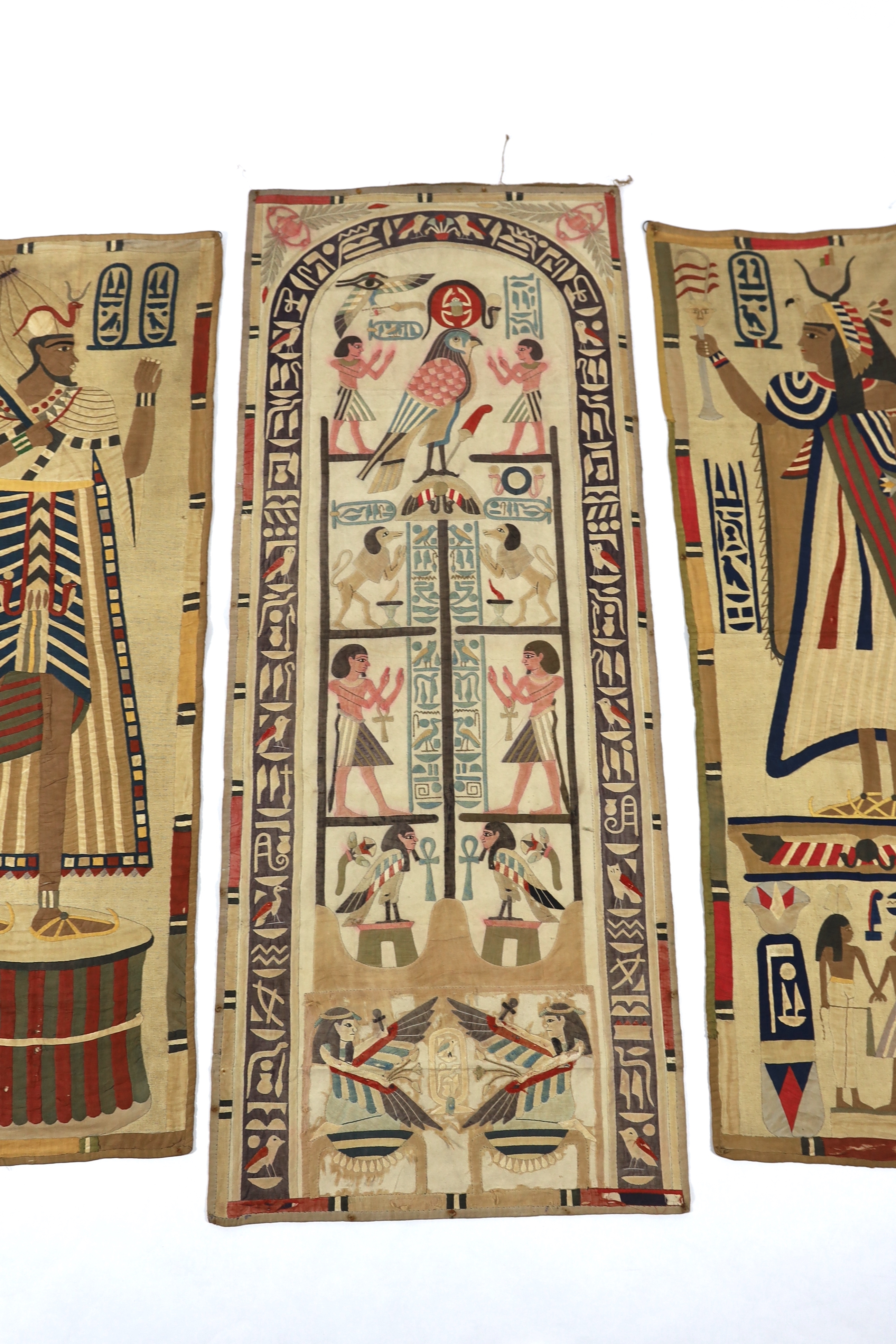 Howard Carter | Four 1930’s Egyptian appliqué wall panels | MutualArt
