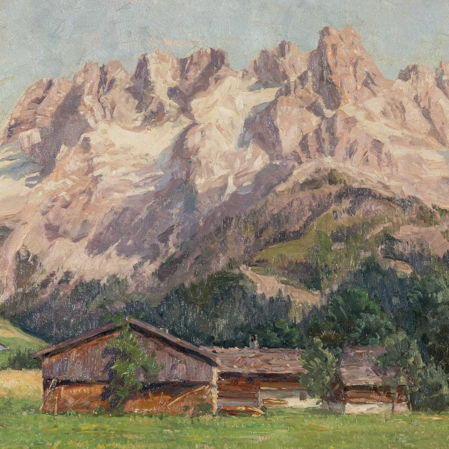 Bruno Flashar | FLASHAR, BRUNO (1887-1961) Bauernhaus mit Wildem Kaiser 1929 (1929) | MutualArt