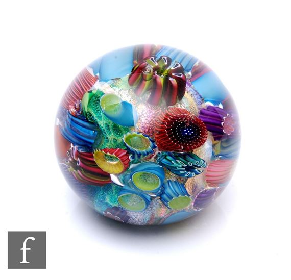 James Nowak | A contemporary James Nowak glass paperweight of domed ...