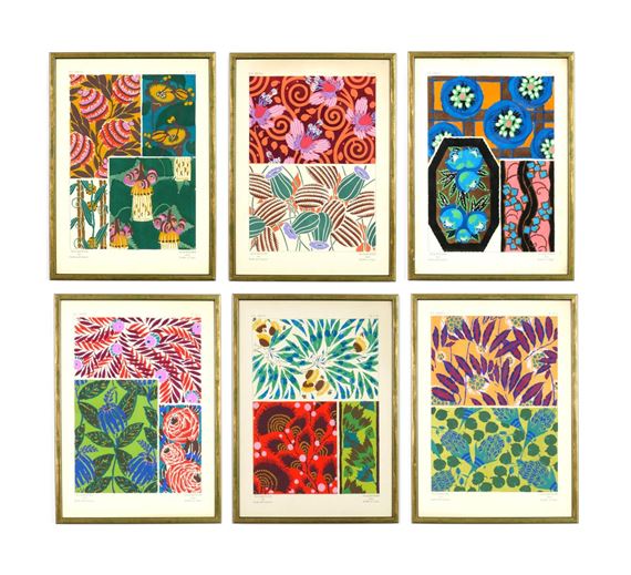 Émile-Allain Séguy | a French set of very rare 6 pochoir in colours ...