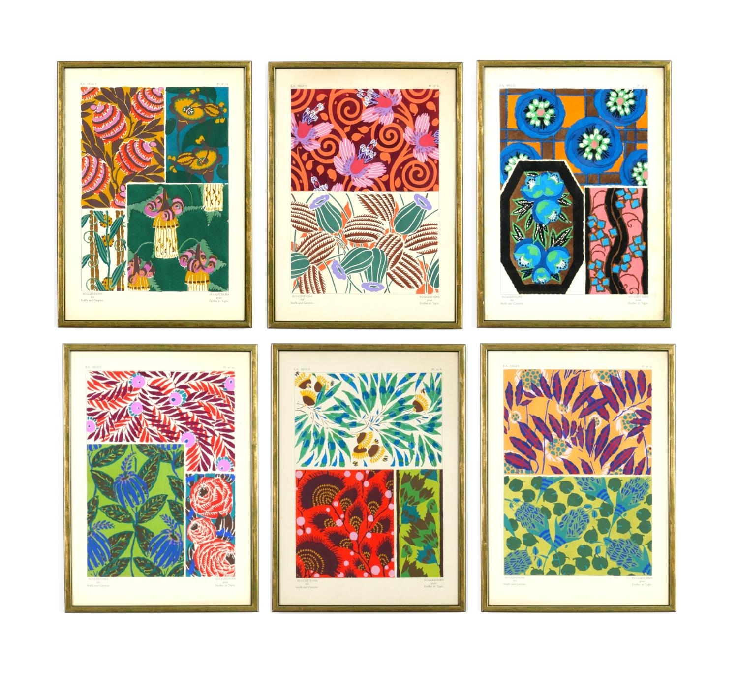 Émile-Allain Séguy | a French set of very rare 6 pochoir in colours ...