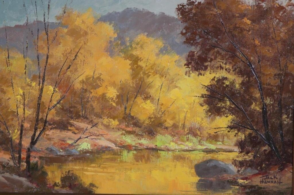 Jack Hannah | JACK HANNAH GOLDEN SHORES OIL ON CANVAS | MutualArt