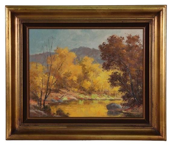 Jack Hannah | JACK HANNAH GOLDEN SHORES OIL ON CANVAS | MutualArt