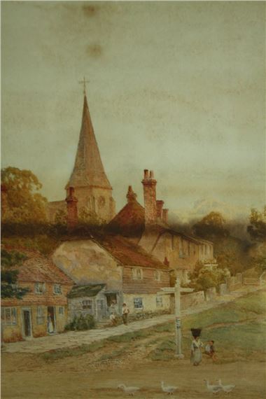 Tom Hunn | a country village scene | MutualArt