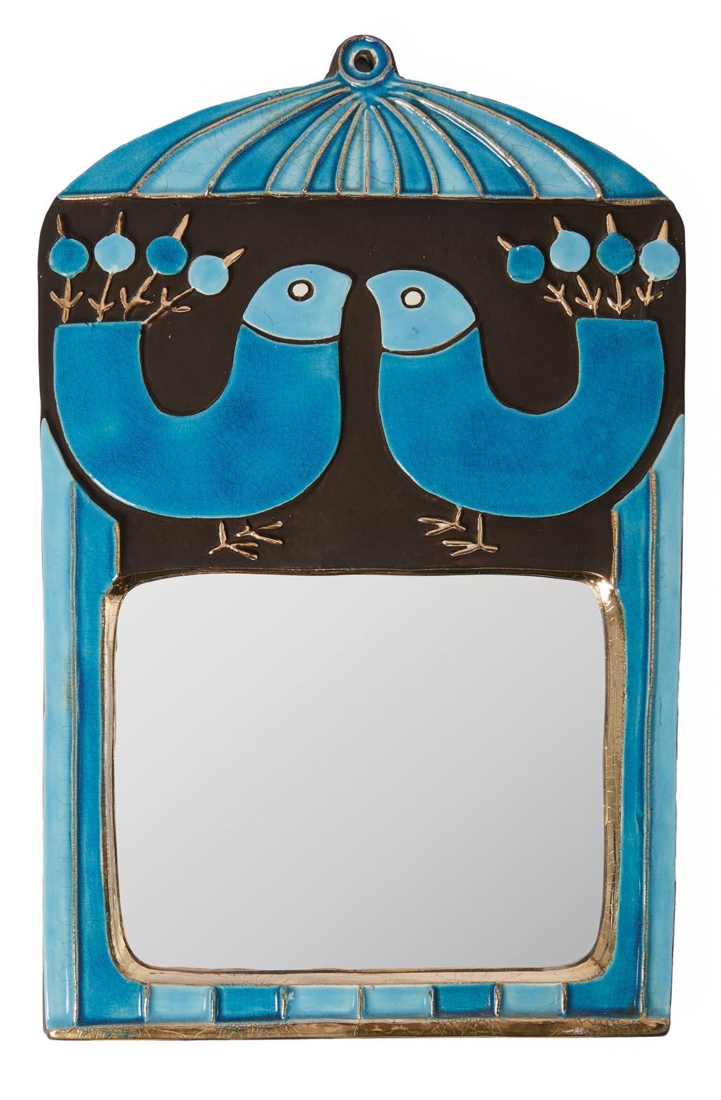 Mithé Espelt | Miroir modèle “Cage” en céramique émaillée polychrome et ...