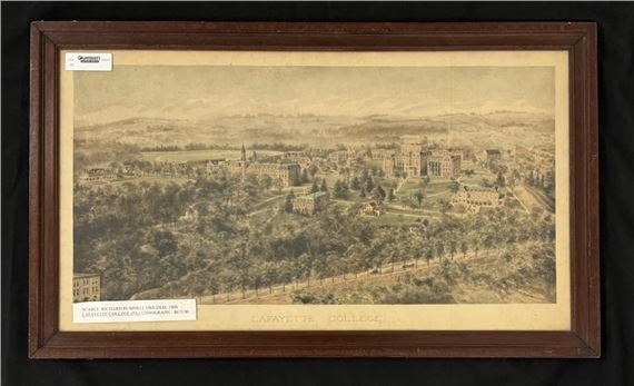 Rummell Richard | LaFayette College 1909 Framed Lithograph (1909 ...