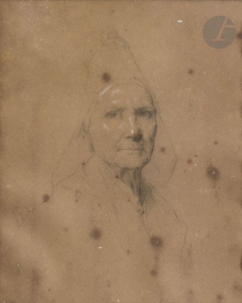 Jacques-Gustave Hamelin | Two potraits, man and woman, three-quarter ...