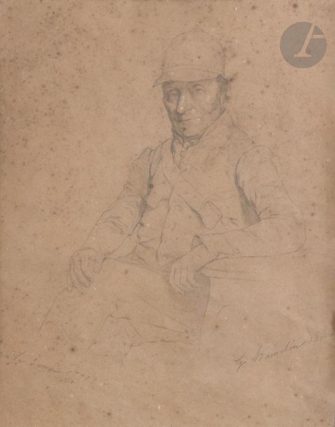 Jacques-Gustave Hamelin | Two potraits, man and woman, three-quarter ...