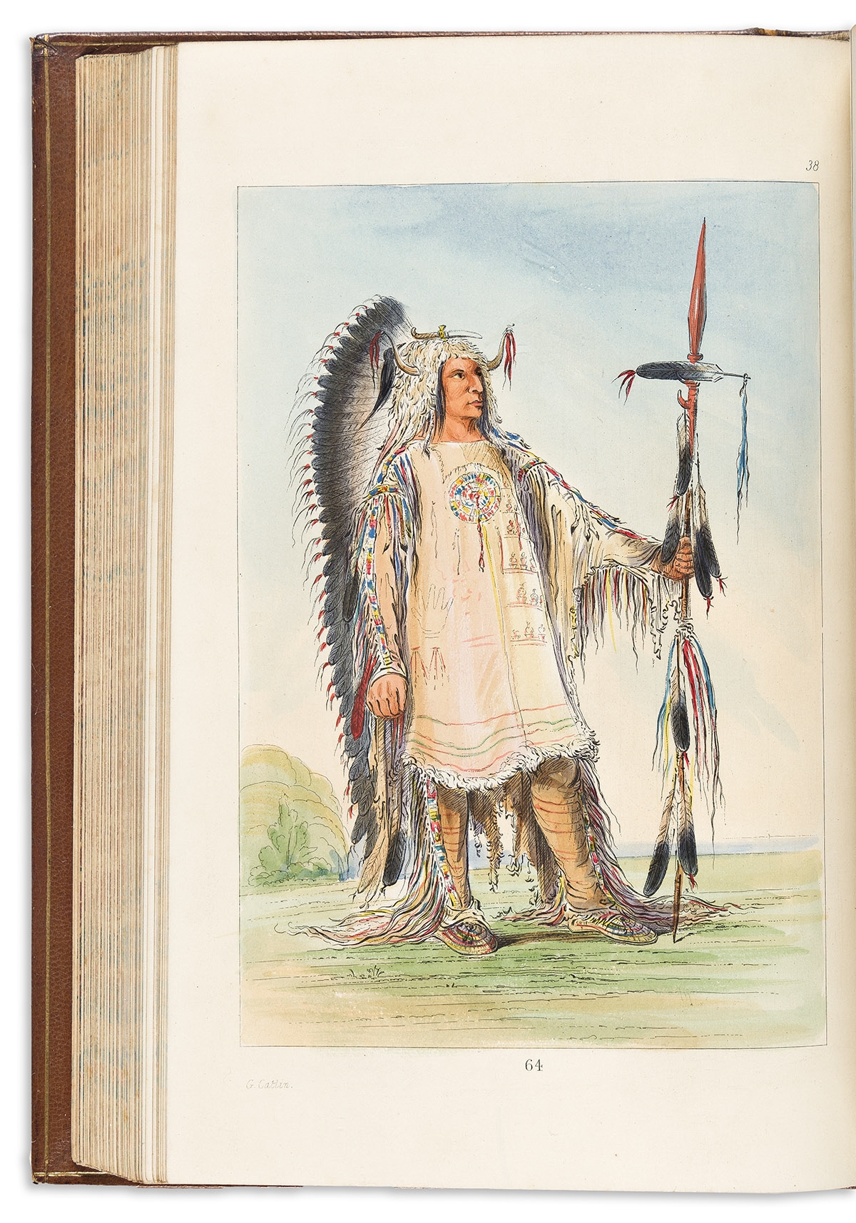 George Catlin | Untitled Native American Riding Horse (1842) | MutualArt