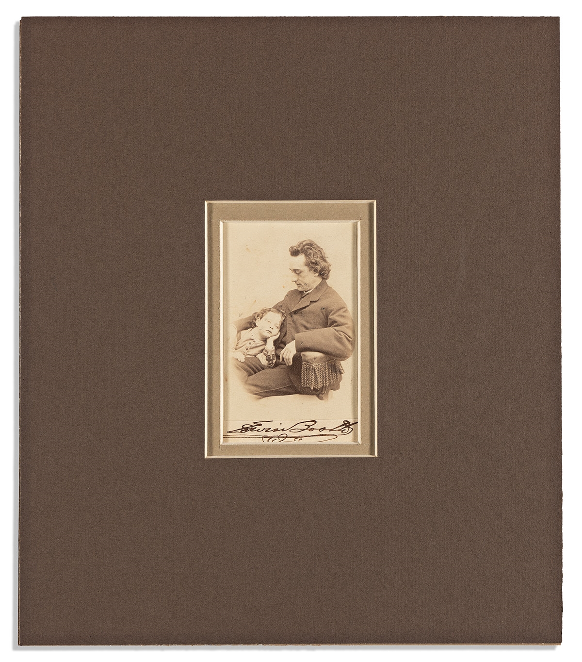 Mathew B. Brady | Signed carte-de-visite of renowned actor Edwin Booth ...