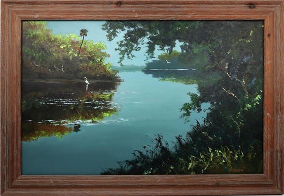 Harold Newton | HAROLD NEWTON FLORIDA HIGHWAYMEN RIVERSIDE REST | MutualArt