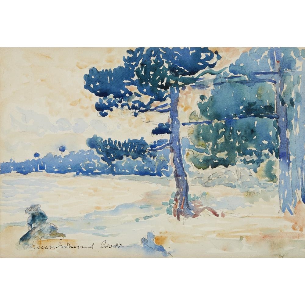 Henri-Edmond Cross | LES PINS EN BORD DE MER, LE LAVANDOU | MutualArt