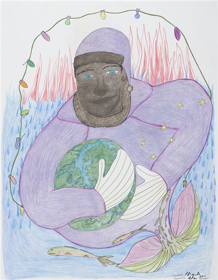 Shuvinai Ashoona | Sedna with the Earth (2011) | MutualArt